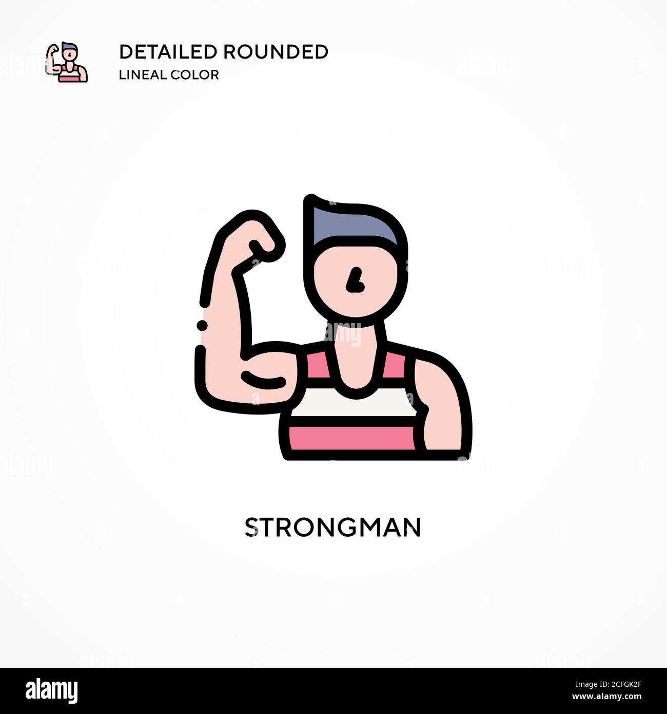 Strong man mustache circus character hi-res stock photography and ...