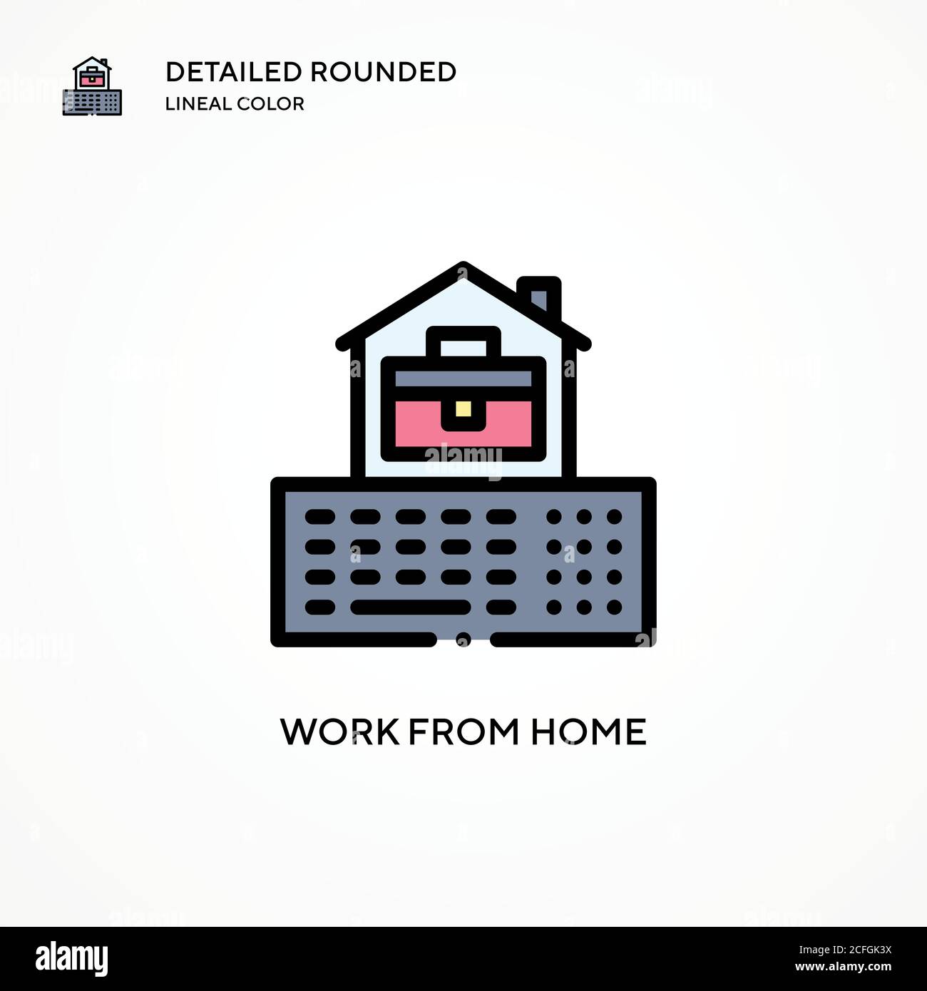 Work from home vector icon. Modern vector illustration concepts. Easy ...