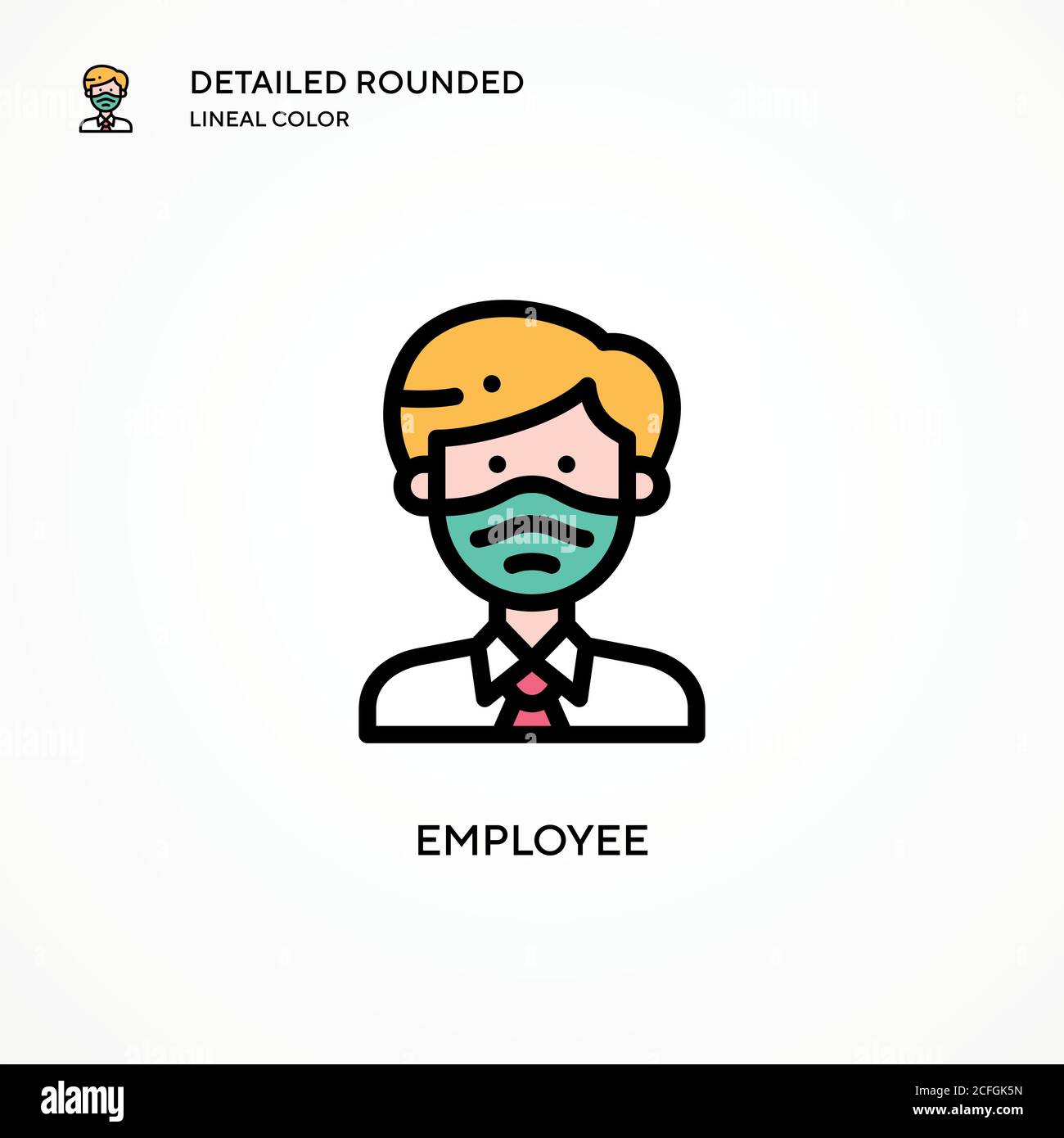 Employee vector icon. Modern vector illustration concepts. Easy to edit ...