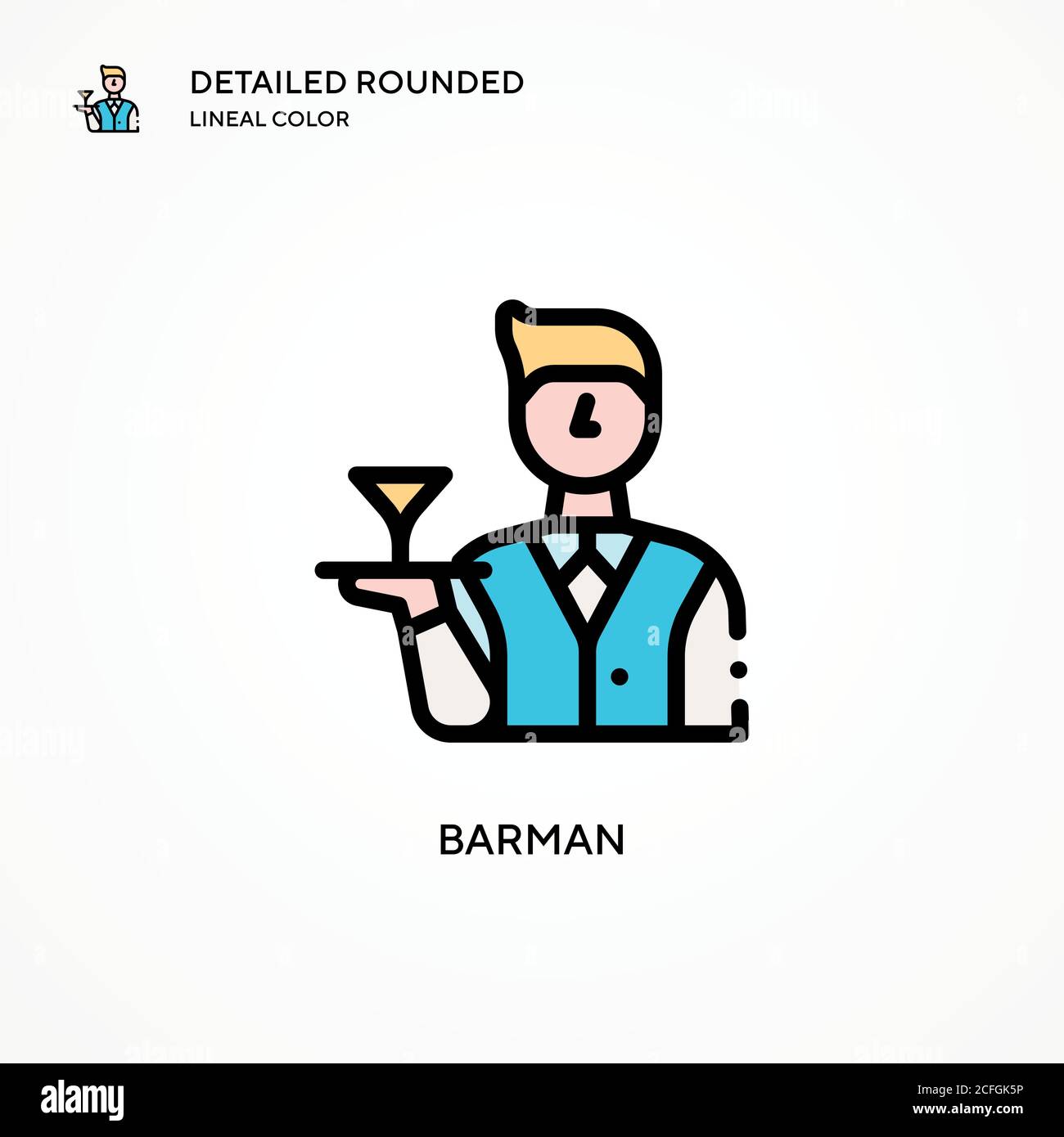 Barman vector icon. Modern vector illustration concepts. Easy to edit ...