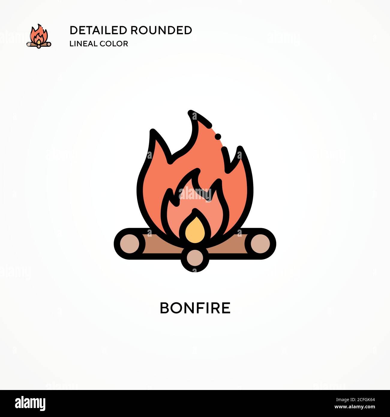 Bonfire vector icon. Modern vector illustration concepts. Easy to edit ...