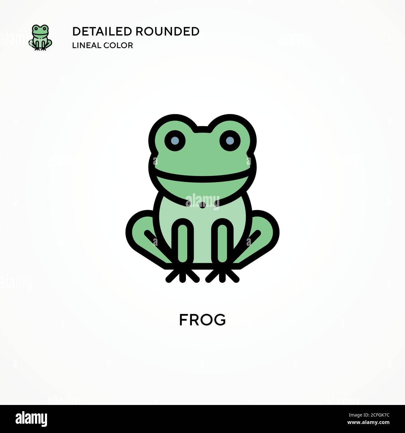 Frog vector icon. Modern vector illustration concepts. Easy to edit and ...