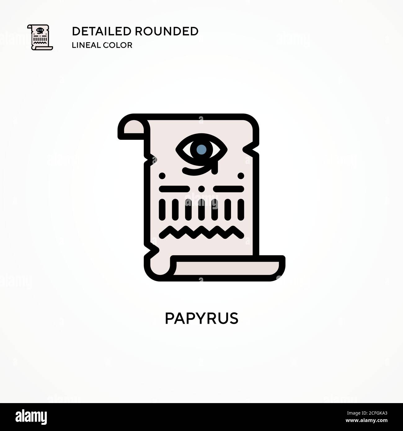 Papyrus vector icon. Modern vector illustration concepts. Easy to edit ...