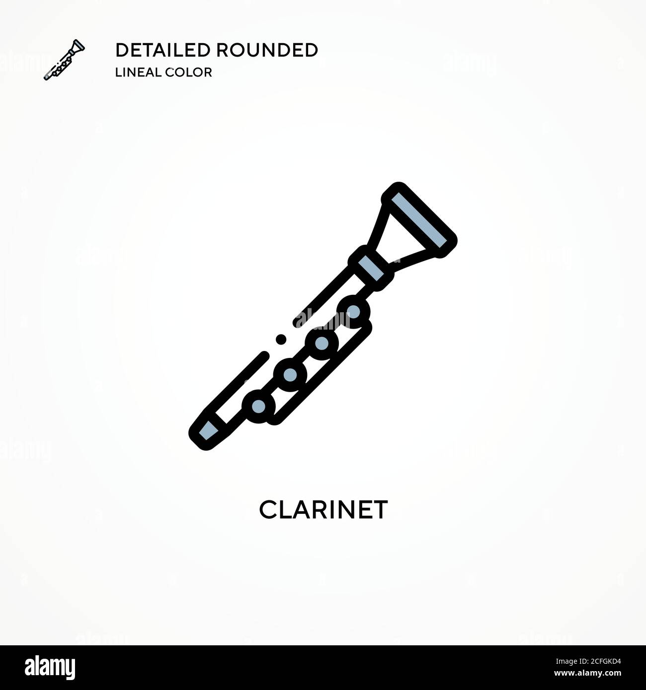 Clarinet vector icon. Modern vector illustration concepts. Easy to edit ...