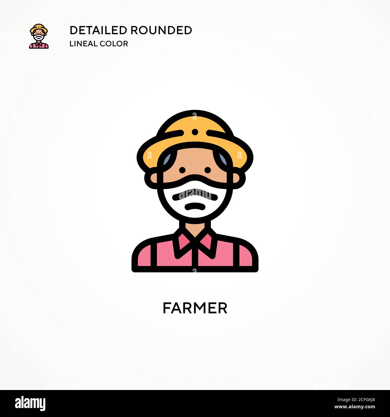 Farmer vector icon. Modern vector illustration concepts. Easy to edit ...