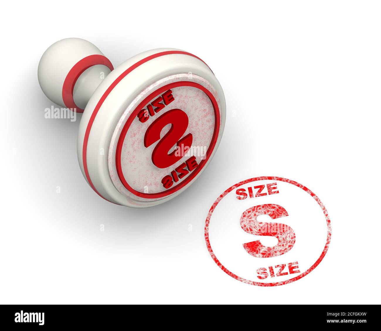 Clothing size is small. The stamp and an imprint. White stamp and red ...