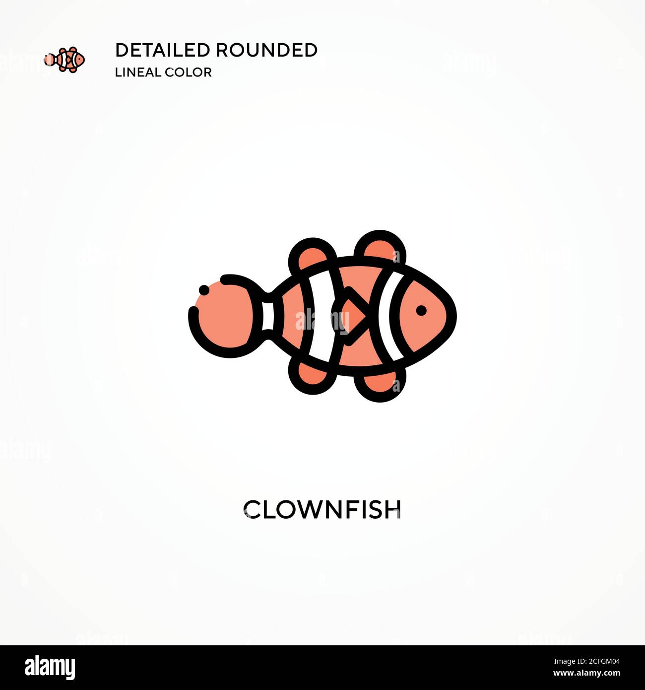 Clownfish vector icon. Modern vector illustration concepts. Easy to ...