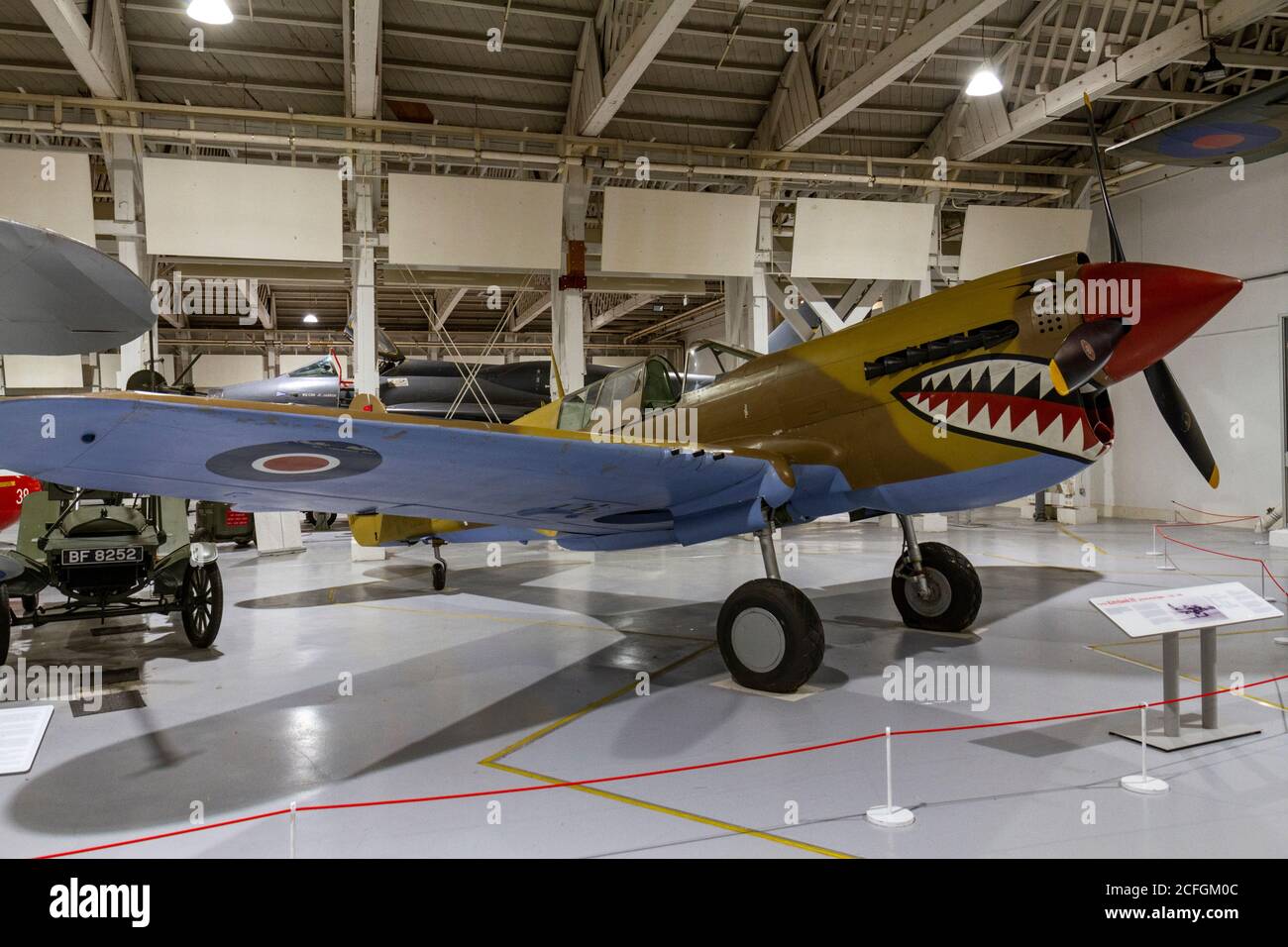 A Curtiss Kittyhawk III ground-attack fighter (1942-45) on display in ...