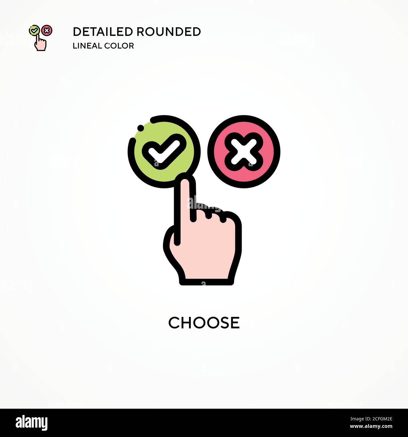 Choose vector icon. Modern vector illustration concepts. Easy to edit ...