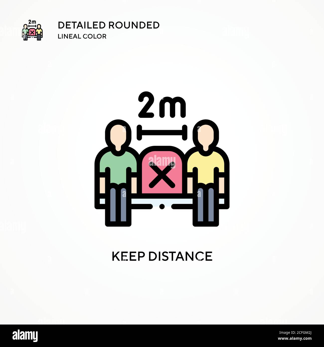 Keep distance vector icon. Modern vector illustration concepts. Easy to ...