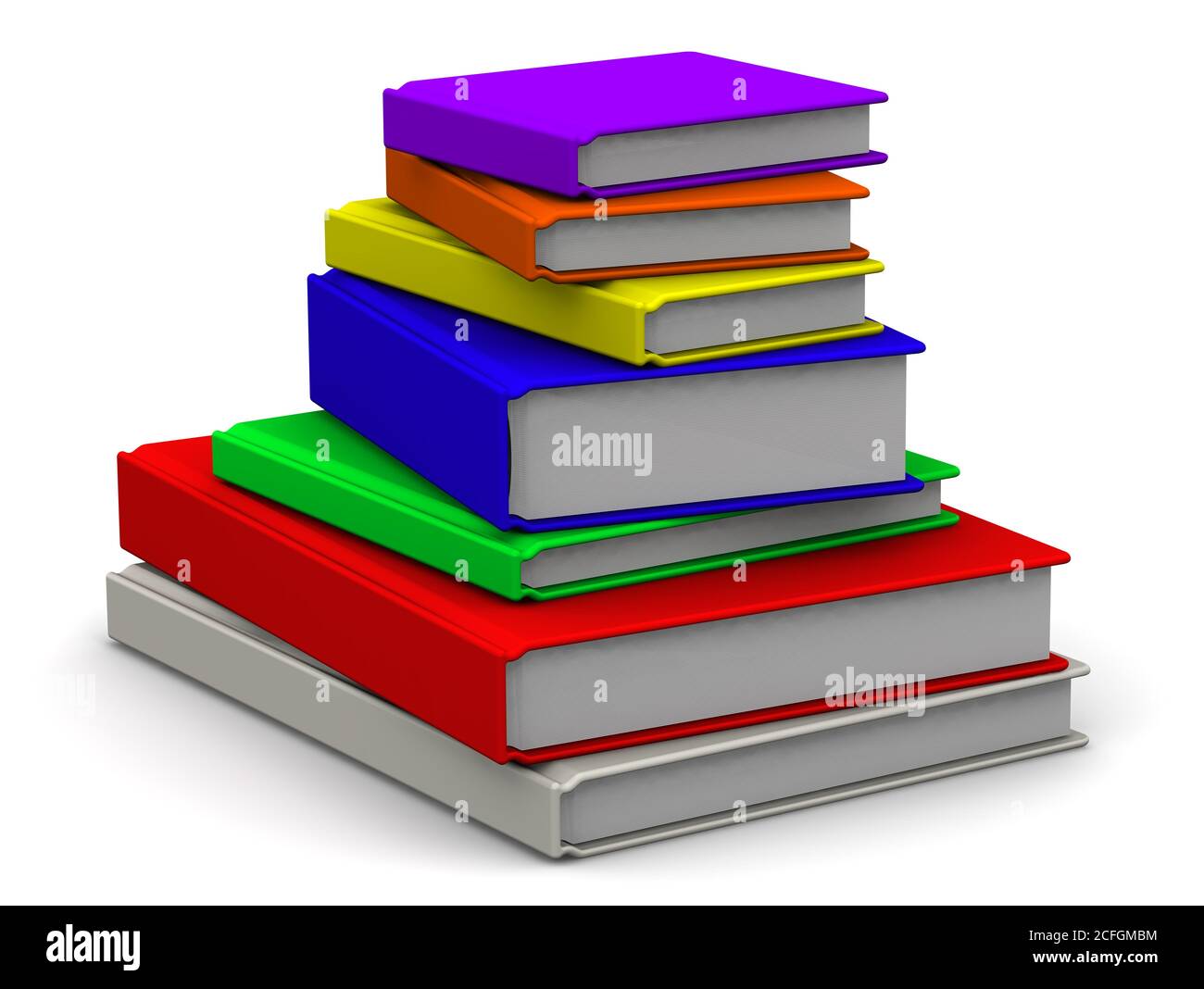 Different colors of books hi-res stock photography and images - Alamy