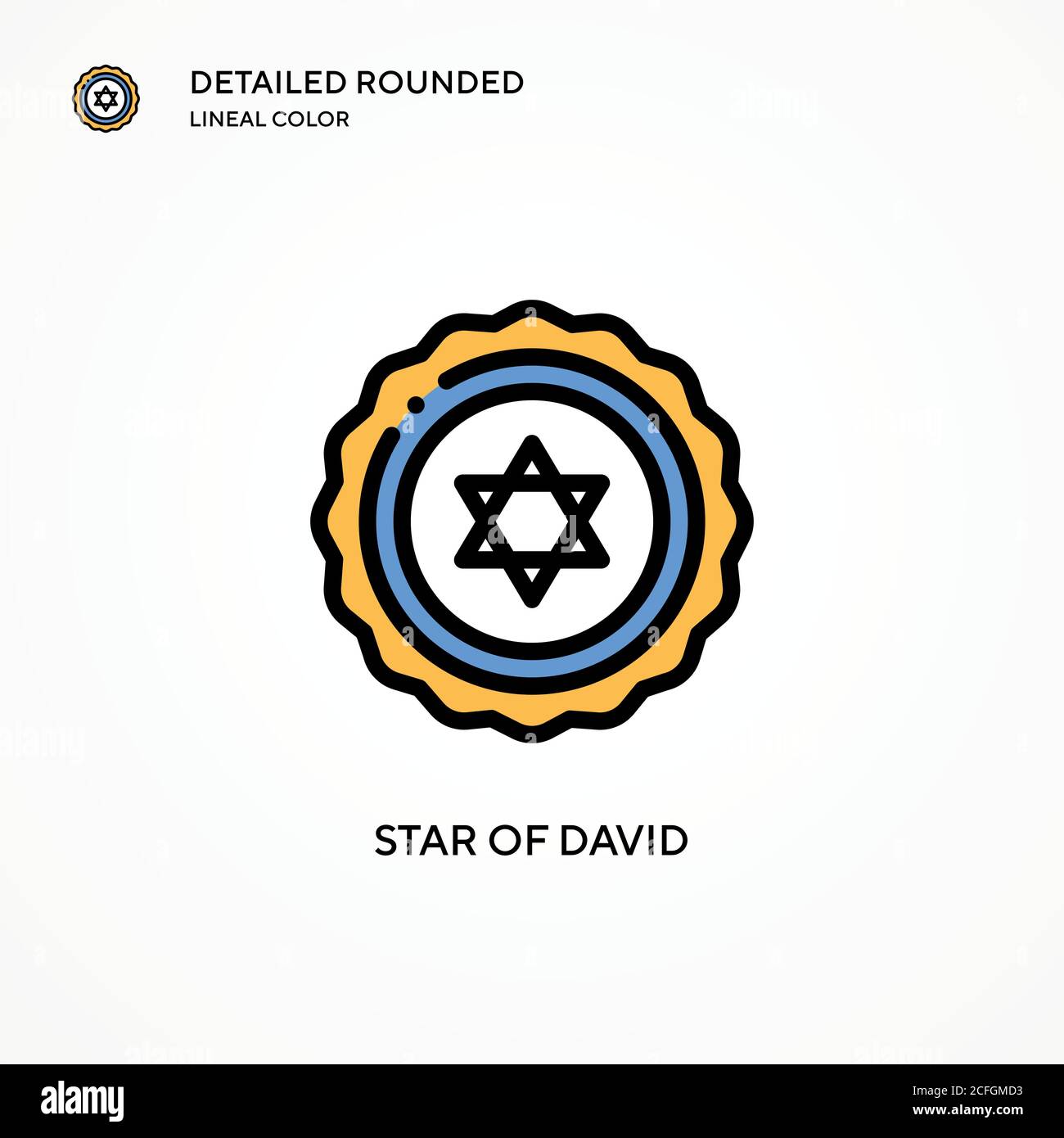 Star of david vector icon. Modern vector illustration concepts. Easy to ...