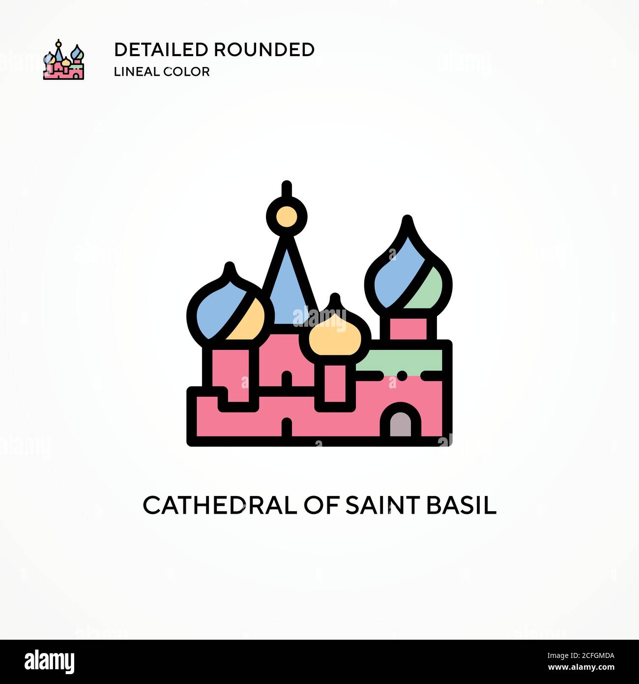 Cathedral of saint basil vector icon. Modern vector illustration ...