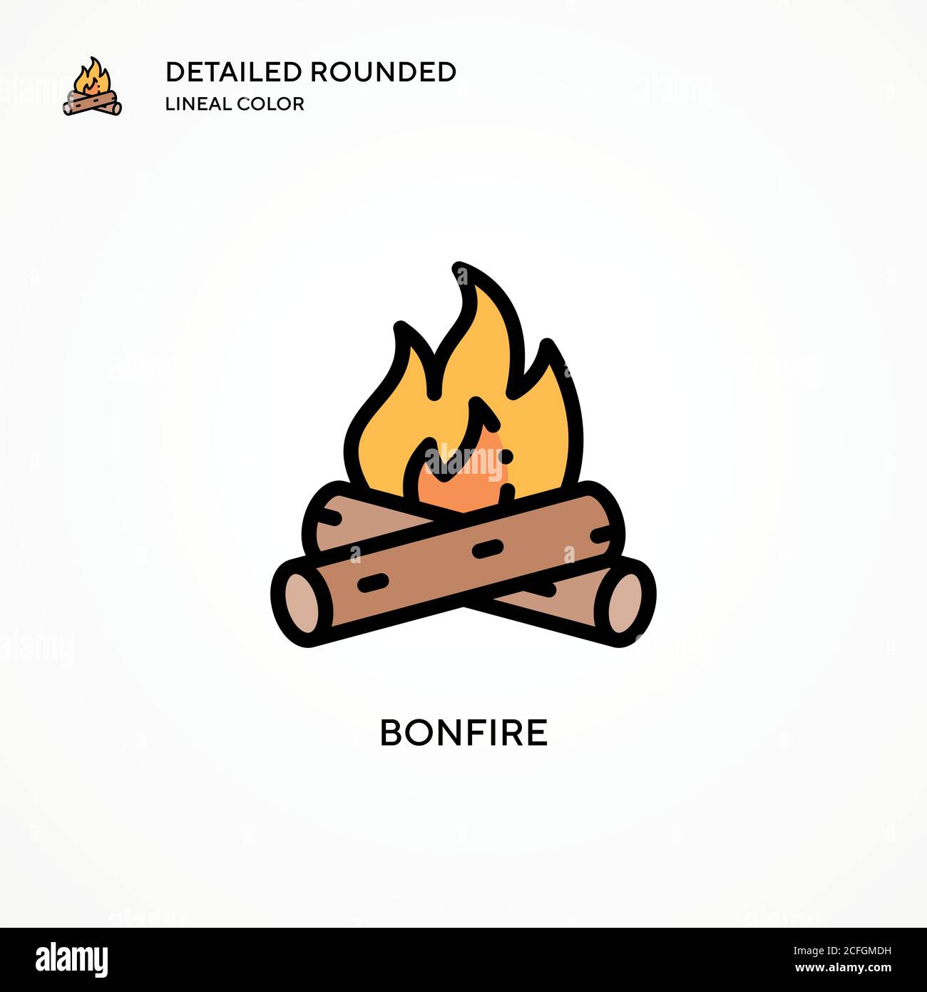 Bonfire vector icon. Modern vector illustration concepts. Easy to edit ...