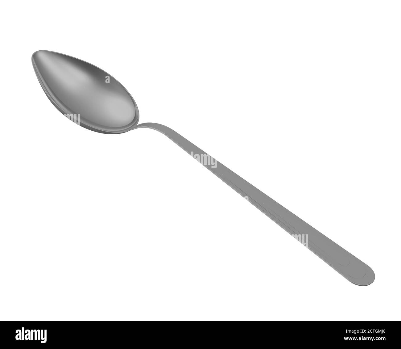 The spoon. Flatware. One spoon (kitchen utensils) isolated on white ...