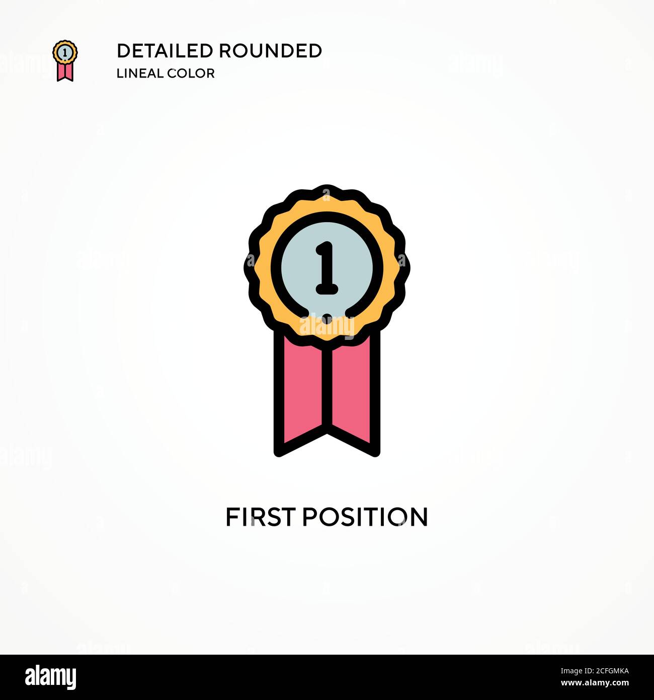 First position vector icon. Modern vector illustration concepts. Easy ...