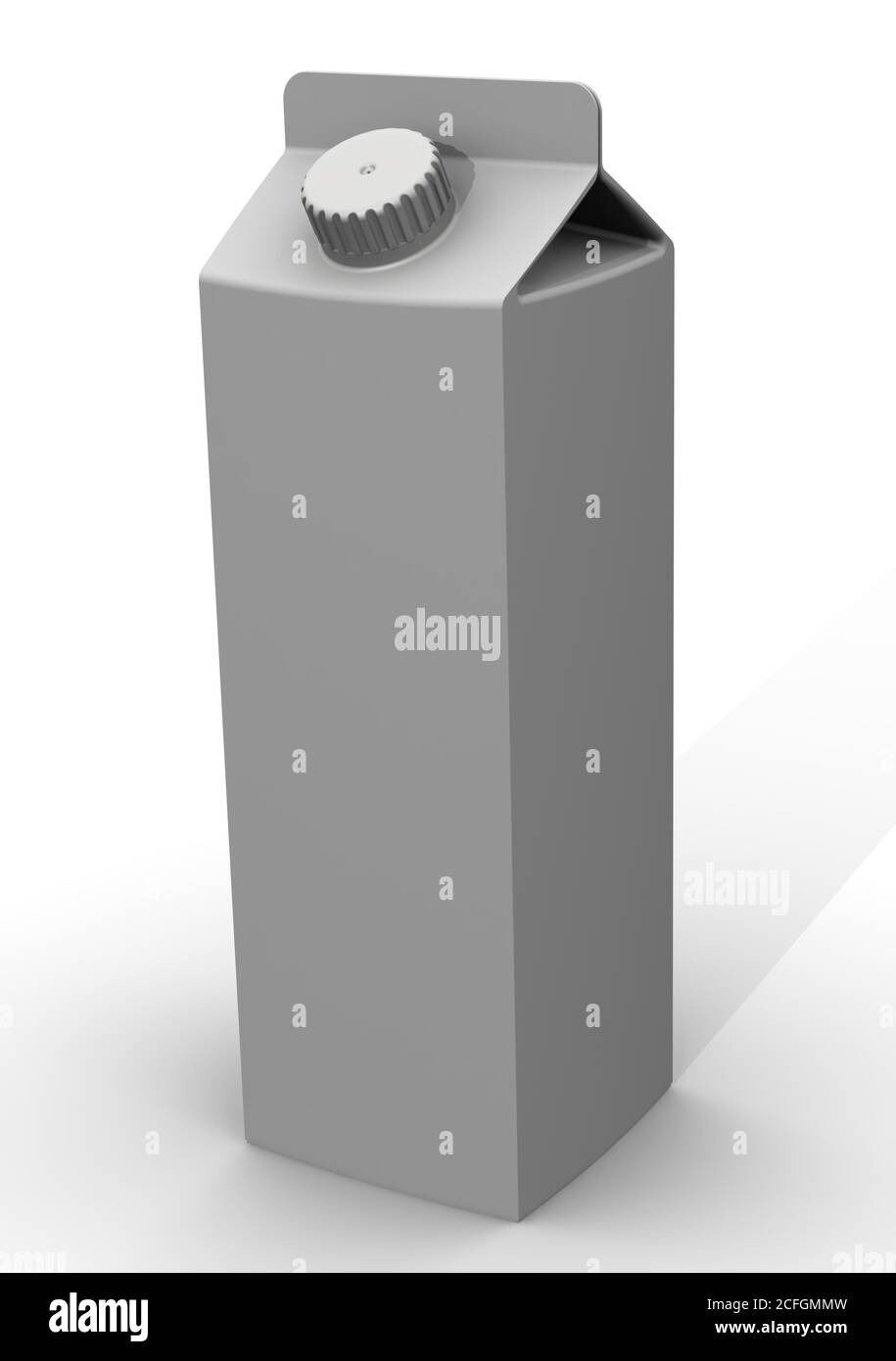 Beverage packaging. One gray beverage packaging stands on a white ...