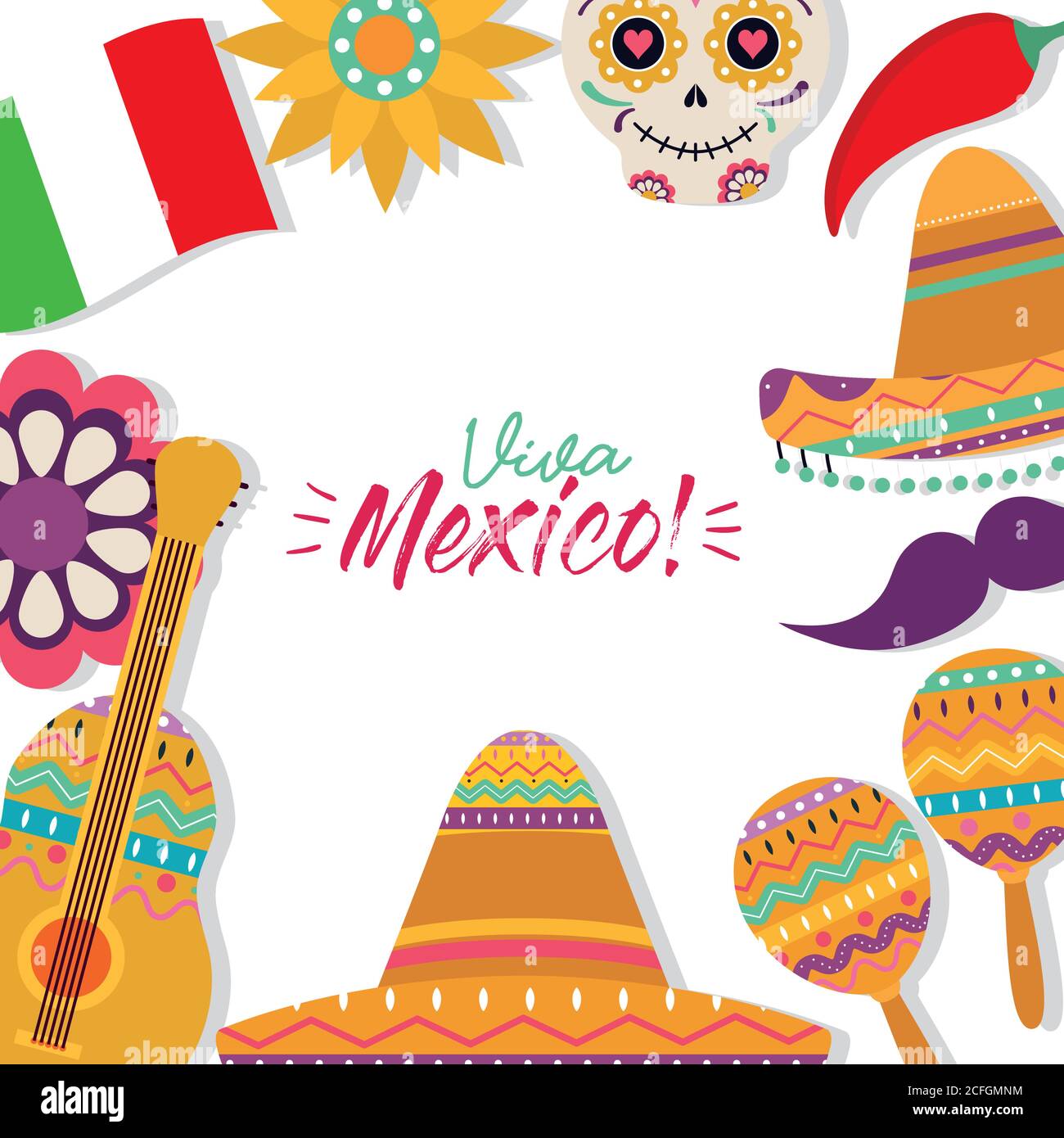 mexican frame icon set vector design Stock Vector Image & Art - Alamy