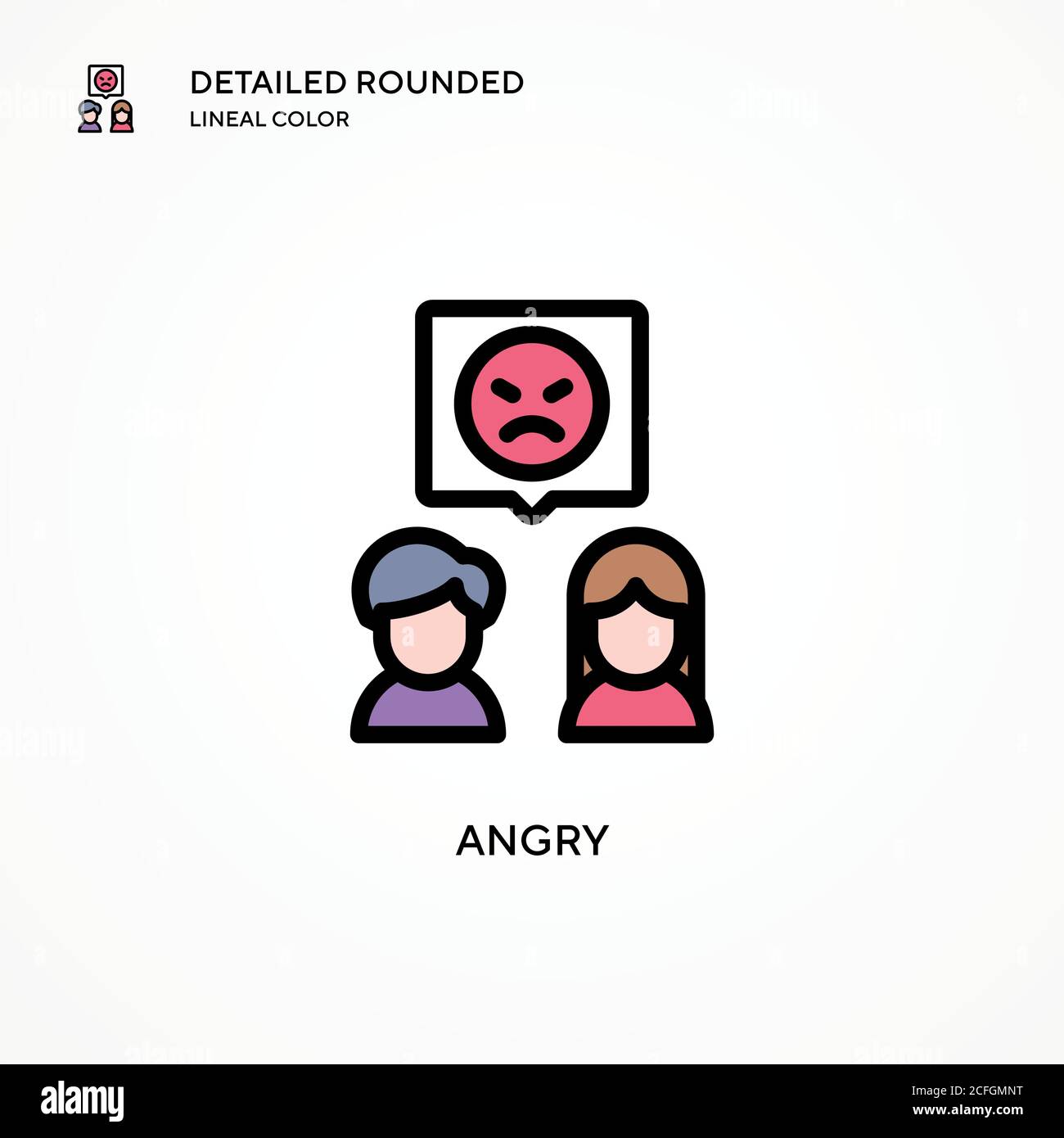 Angry vector icon. Modern vector illustration concepts. Easy to edit ...
