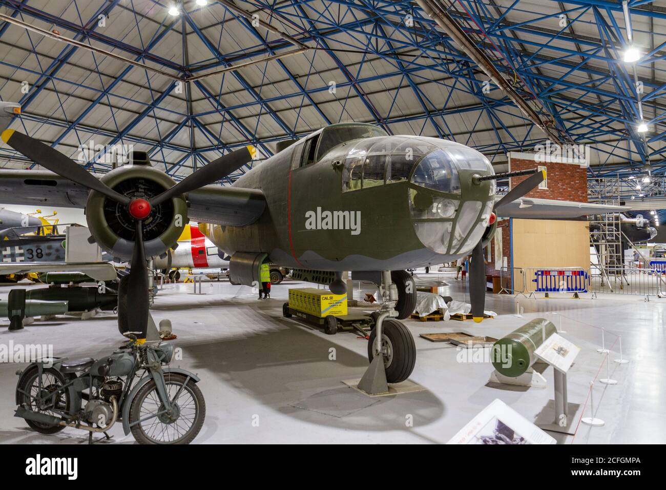 North American B-25 Mitchell light bomber (1941-52) on display in the ...