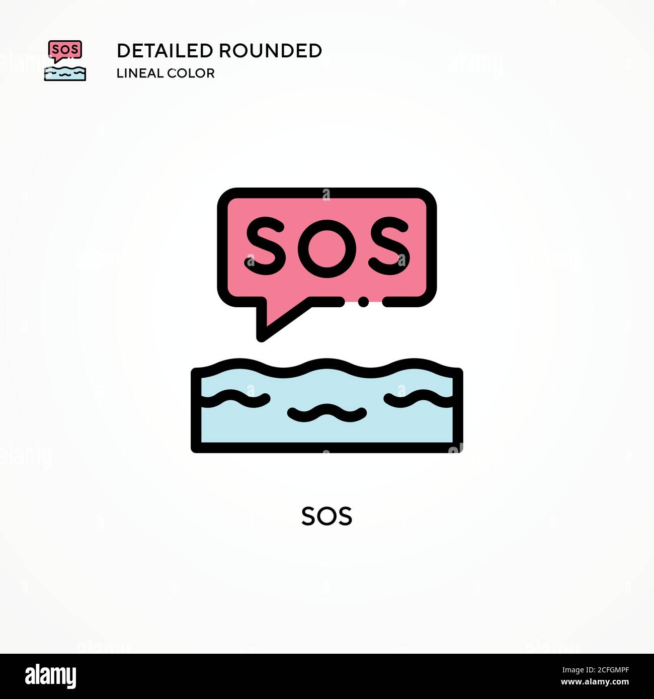 Sos vector icon. Modern vector illustration concepts. Easy to edit and ...