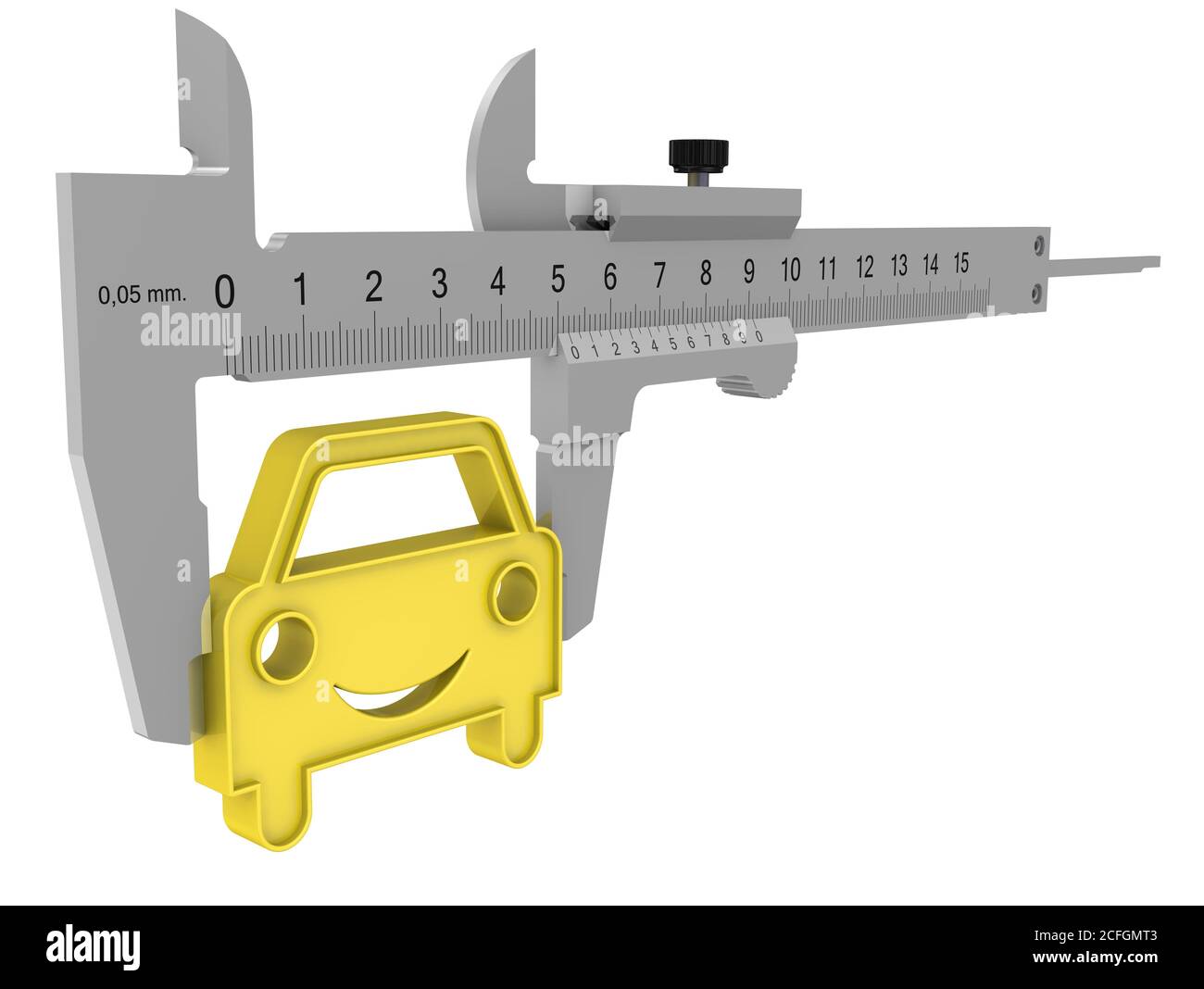 Caliper measures car symbol. Caliper measures the golden symbol of the ...
