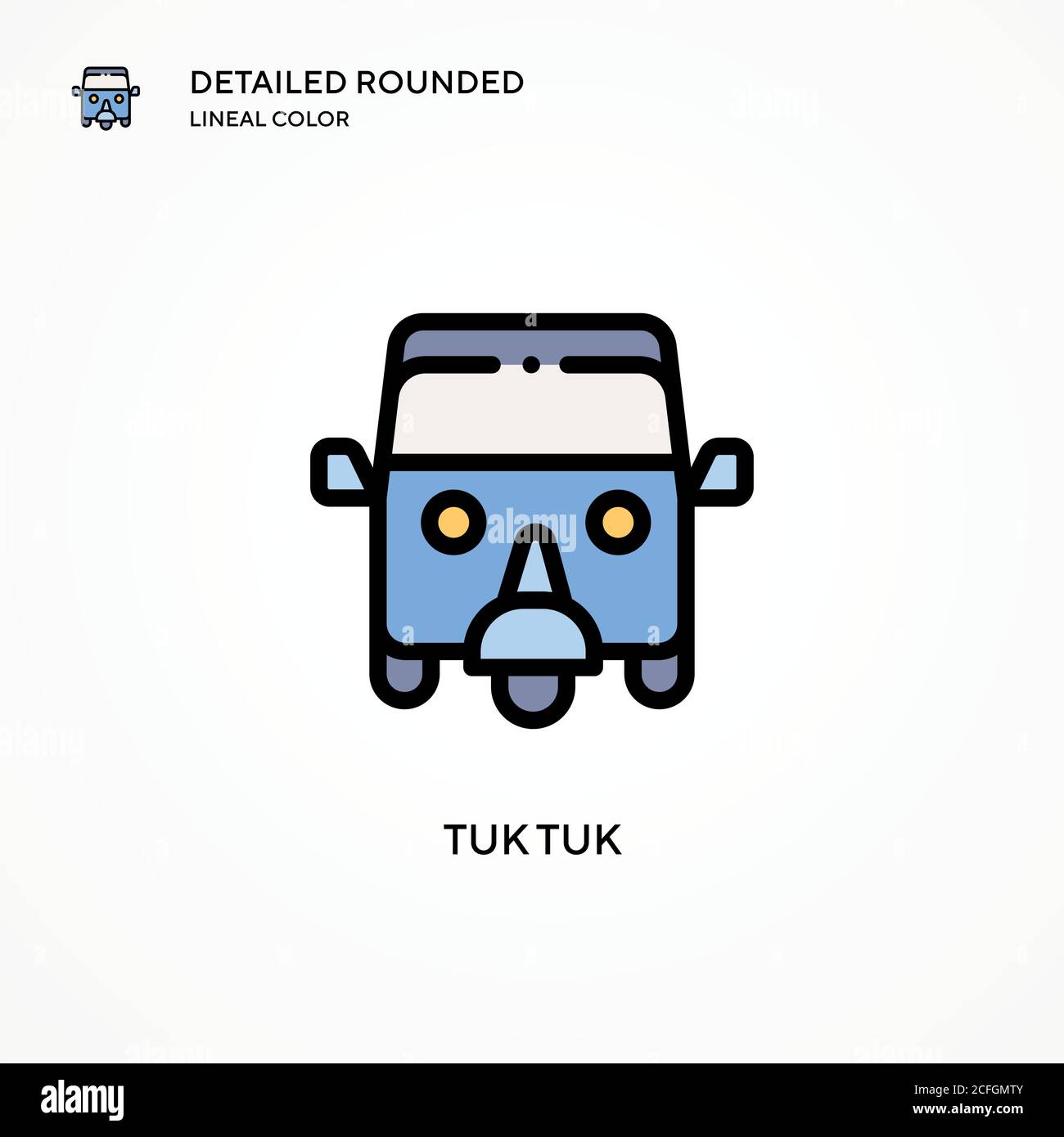 Tuk tuk vector icon. Modern vector illustration concepts. Easy to edit ...