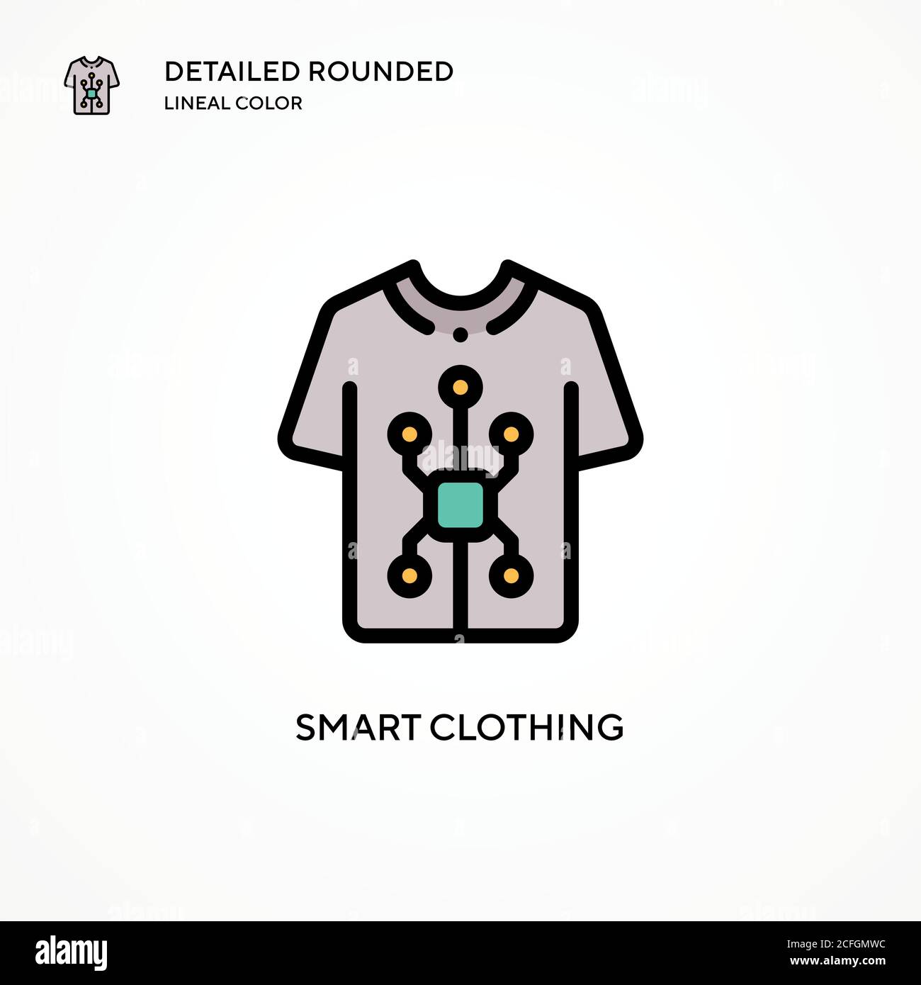 Smart clothing vector icon. Modern vector illustration concepts. Easy ...