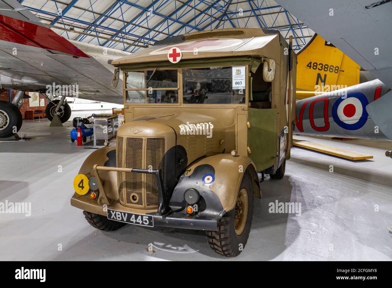 An Austin K2 ambulance on display in the RAF Museum, London, UK Stock ...