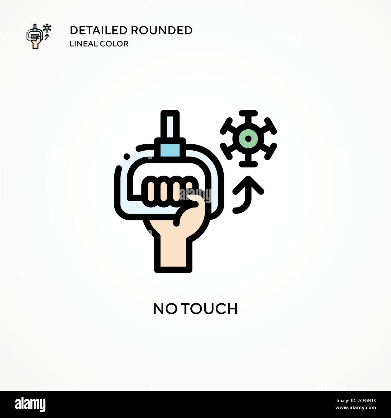No touch vector icon. Modern vector illustration concepts. Easy to edit ...