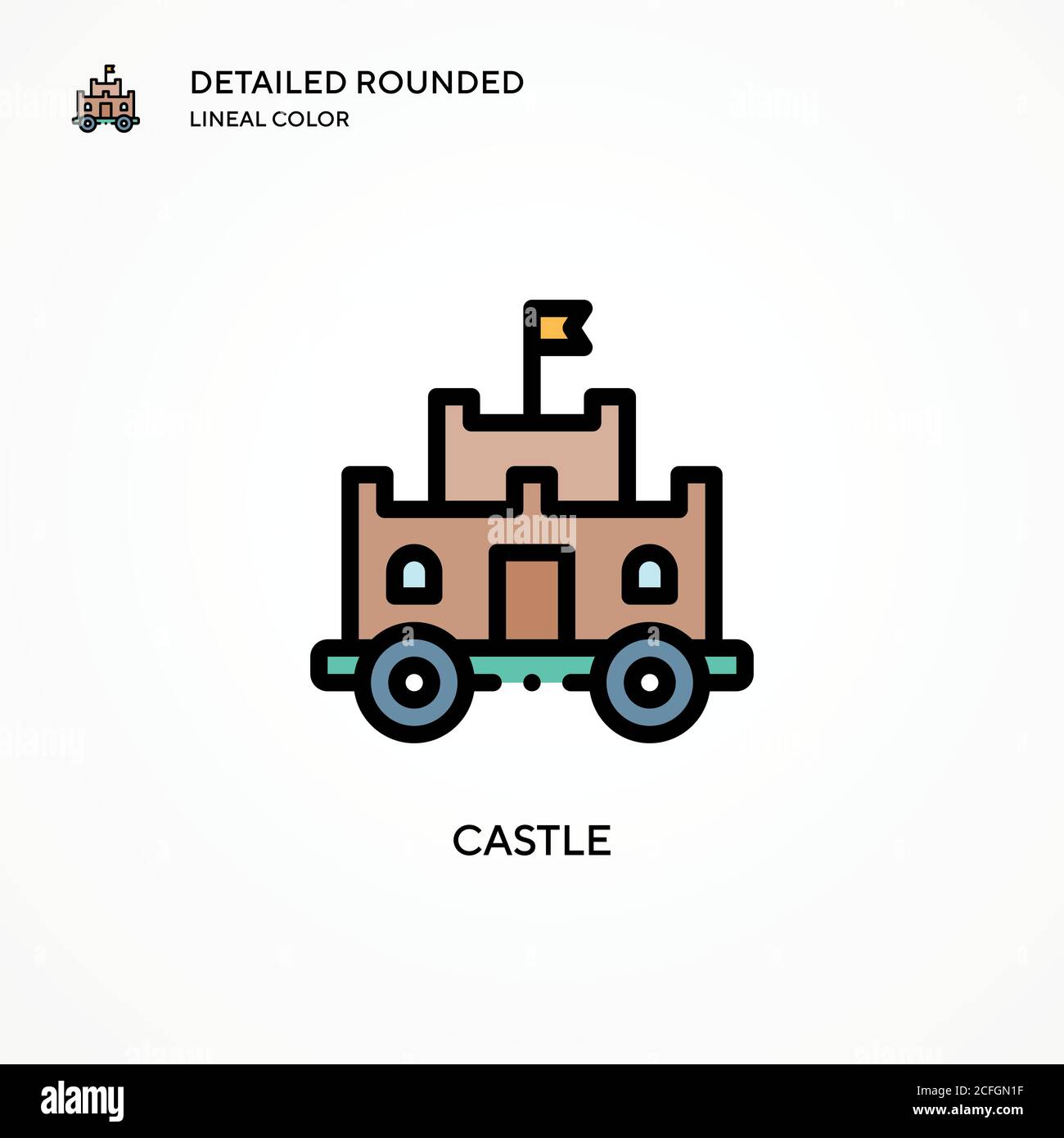 Castle vector icon. Modern vector illustration concepts. Easy to edit ...