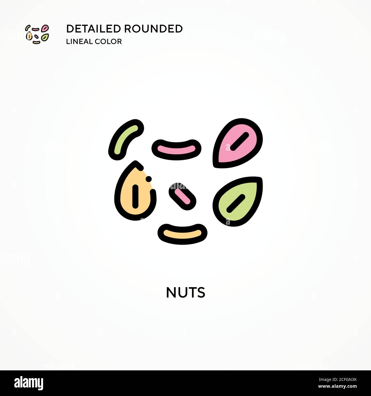 Mixed fruit and nuts Stock Vector Images - Alamy