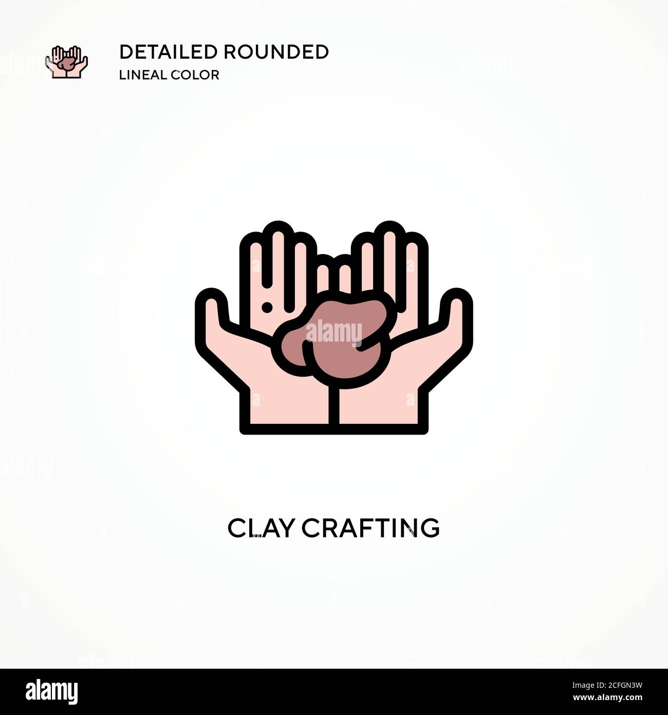 Clay crafting vector icon. Modern vector illustration concepts. Easy to ...