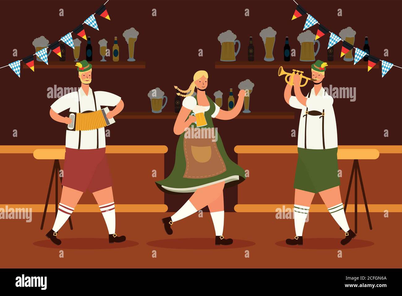 Bavarian musical instruments Stock Vector Images - Alamy