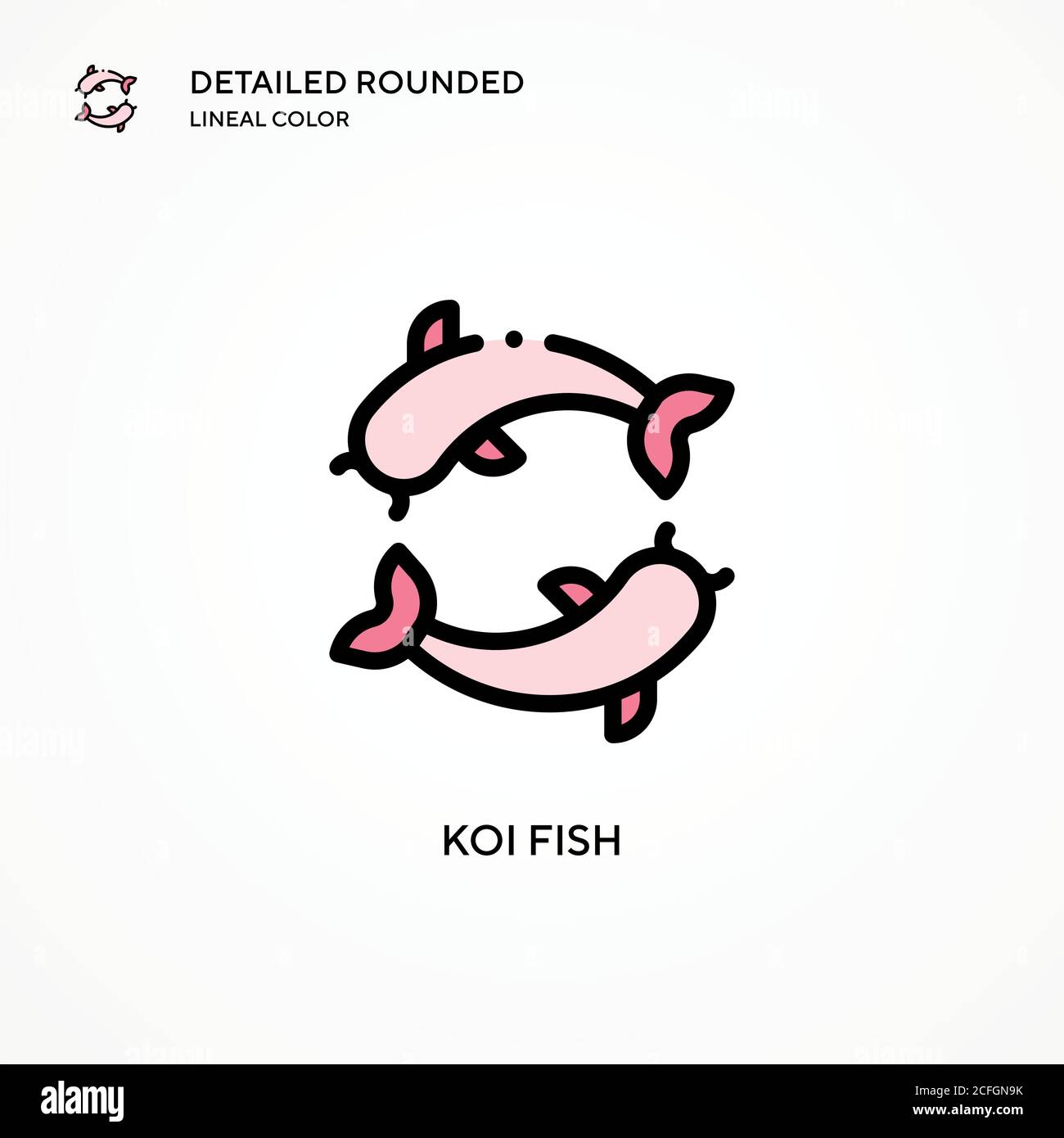 Koi fish vector icon. Modern vector illustration concepts. Easy to edit ...