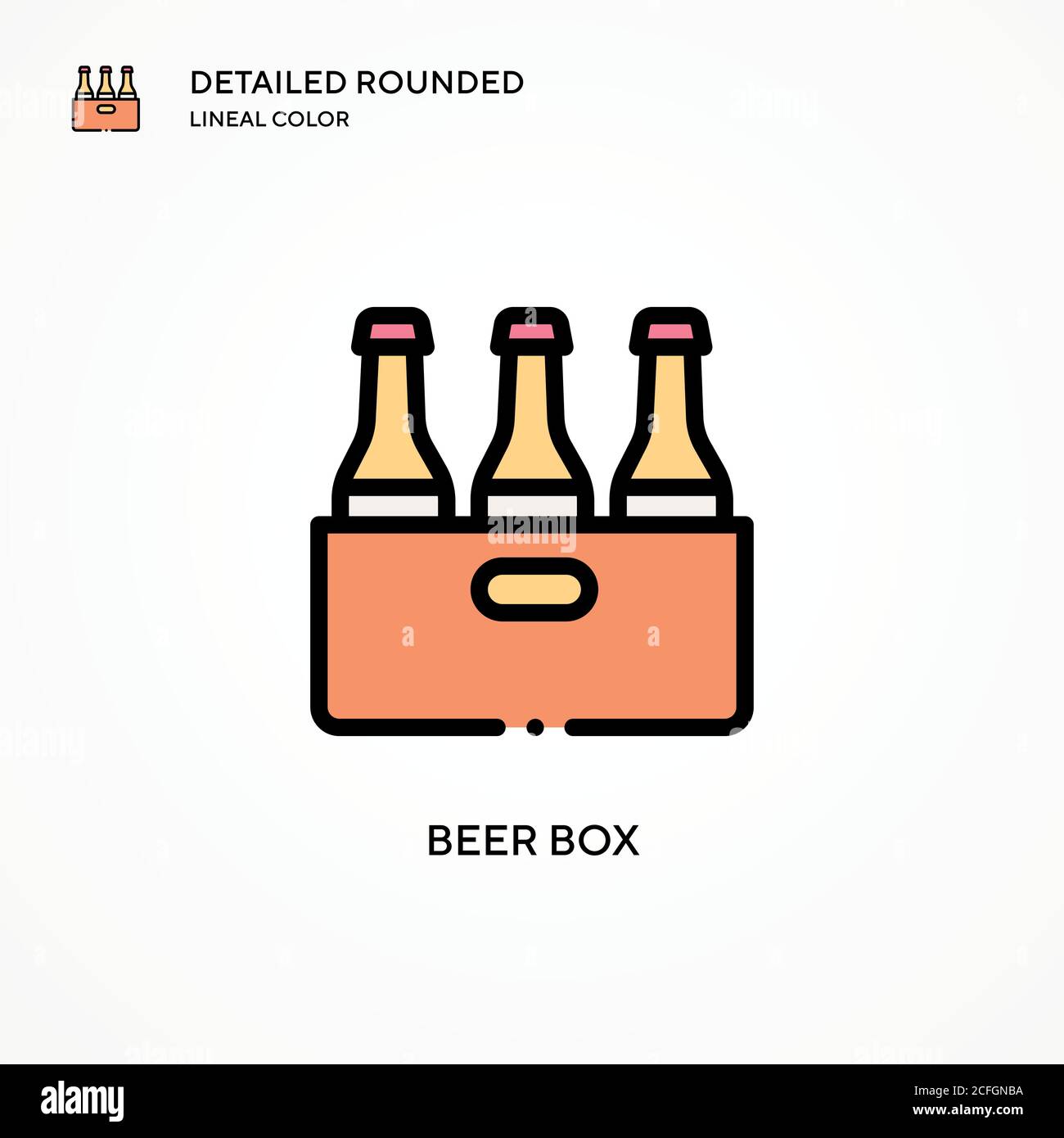Beer box vector icon. Modern vector illustration concepts. Easy to edit ...