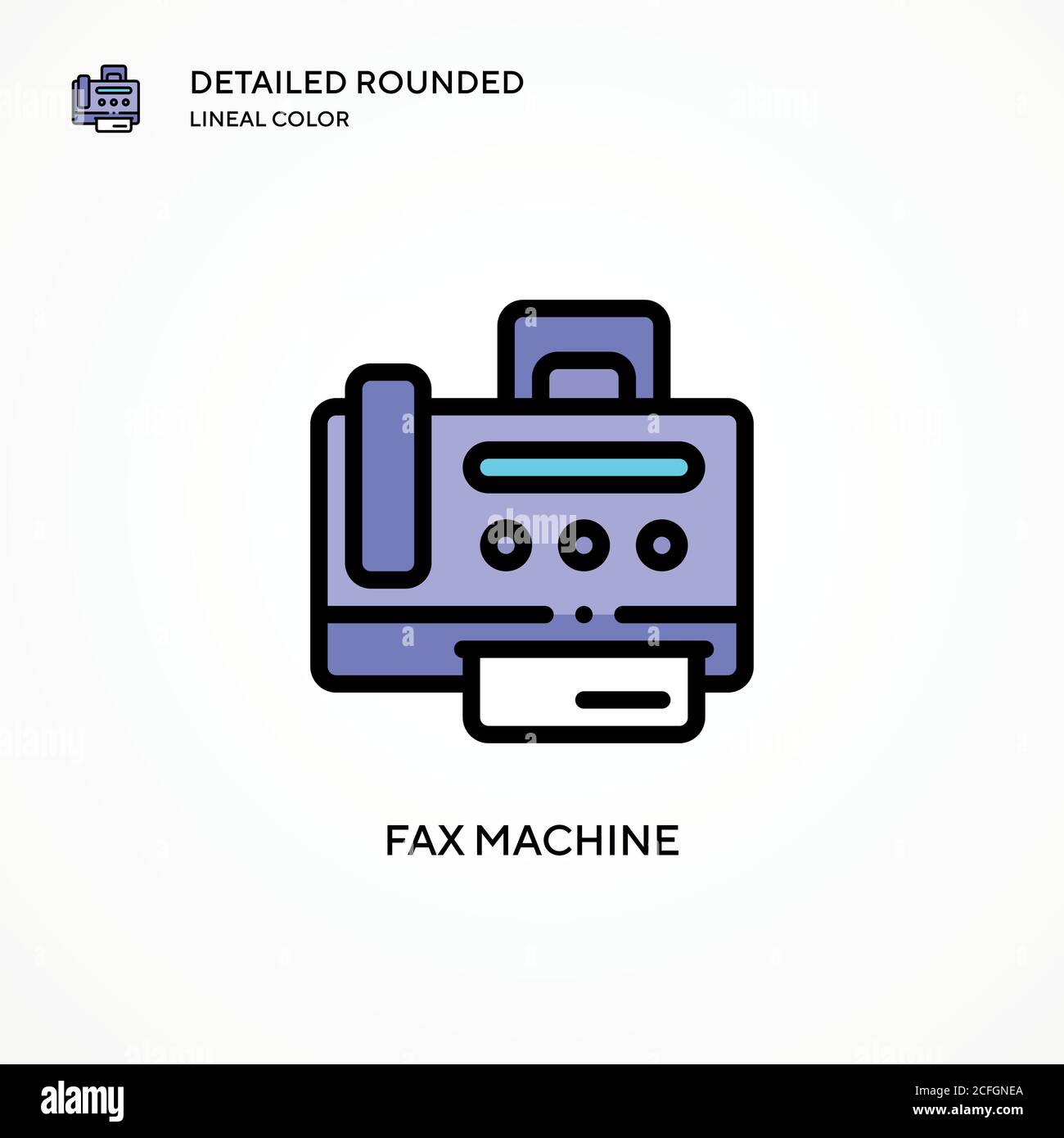 Fax machine vector icon. Modern vector illustration concepts. Easy to ...