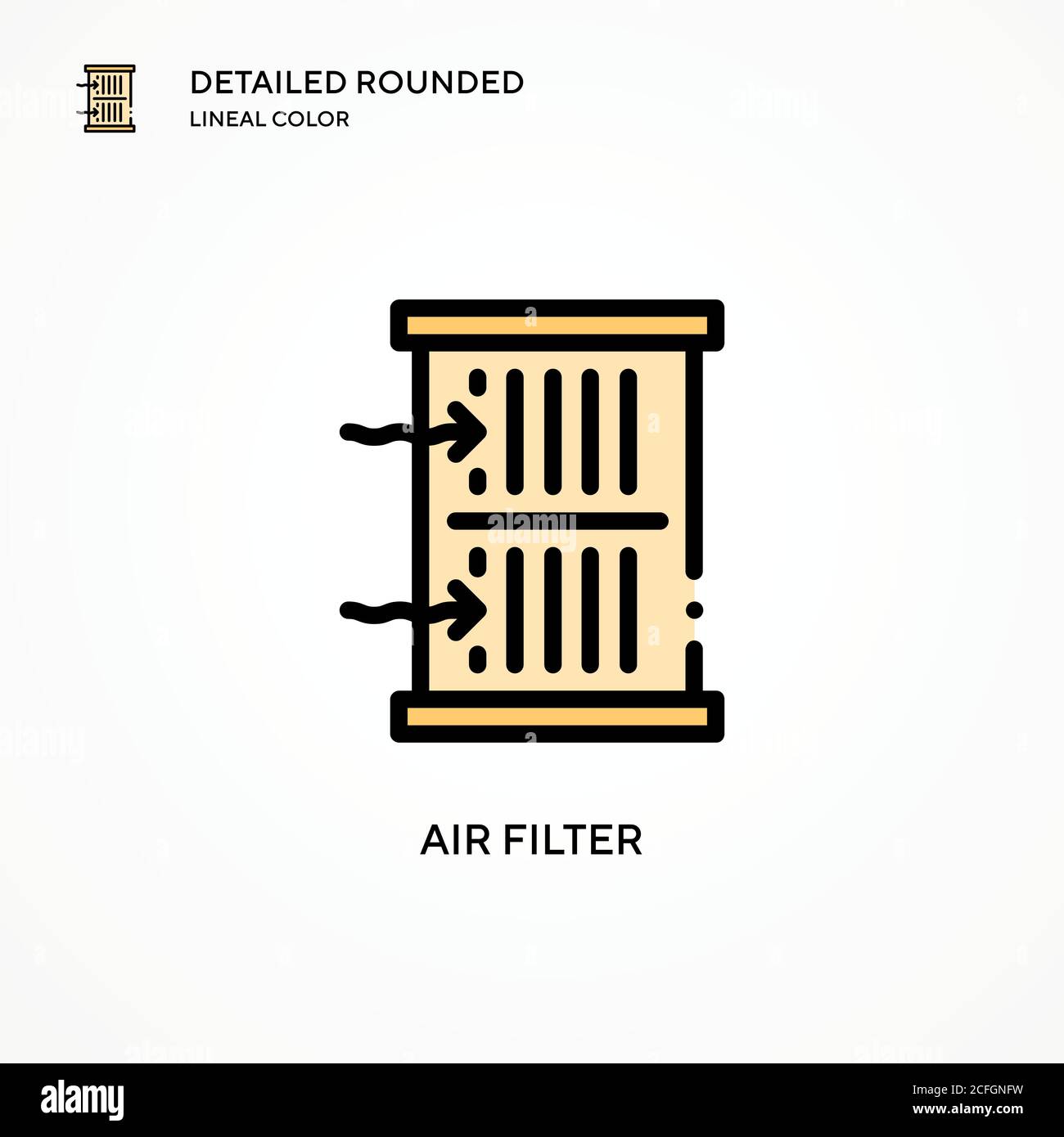 Air filter vector icon. Modern vector illustration concepts. Easy to ...