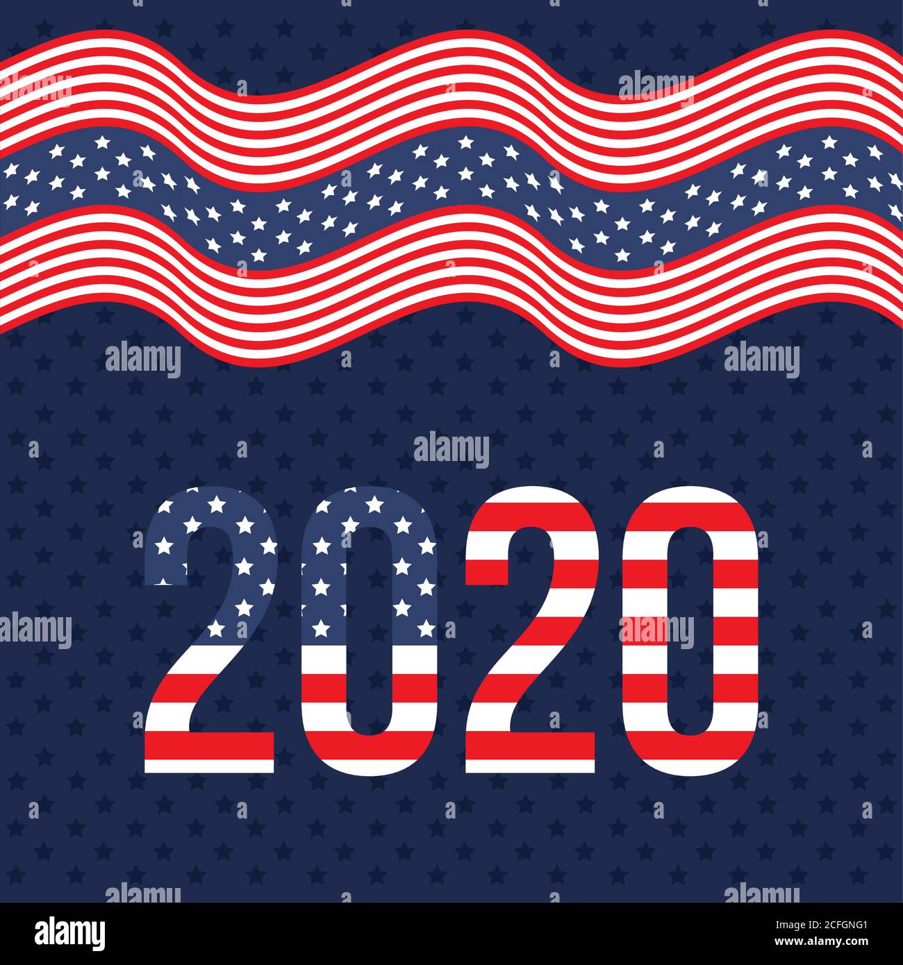 2020 with usa flag vector design Stock Vector Image & Art - Alamy