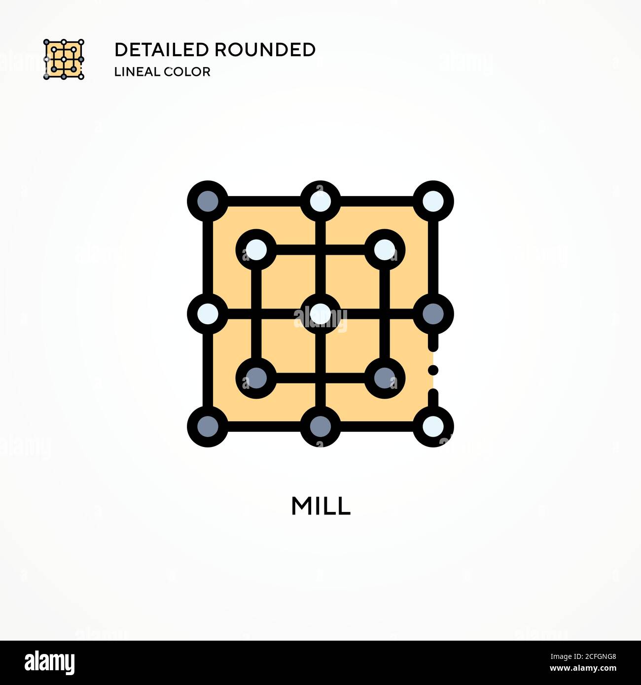 Mill vector icon. Modern vector illustration concepts. Easy to edit and ...