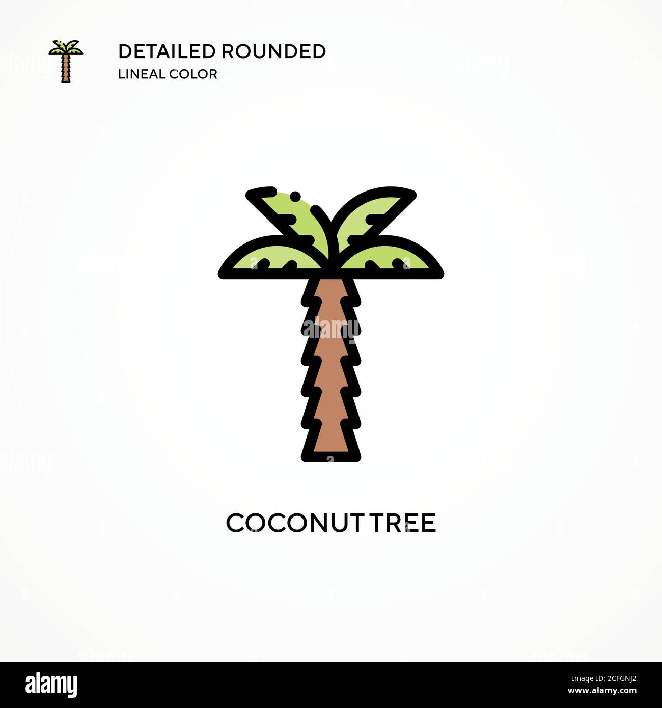 Coconut tree vector icon. Modern vector illustration concepts. Easy to ...