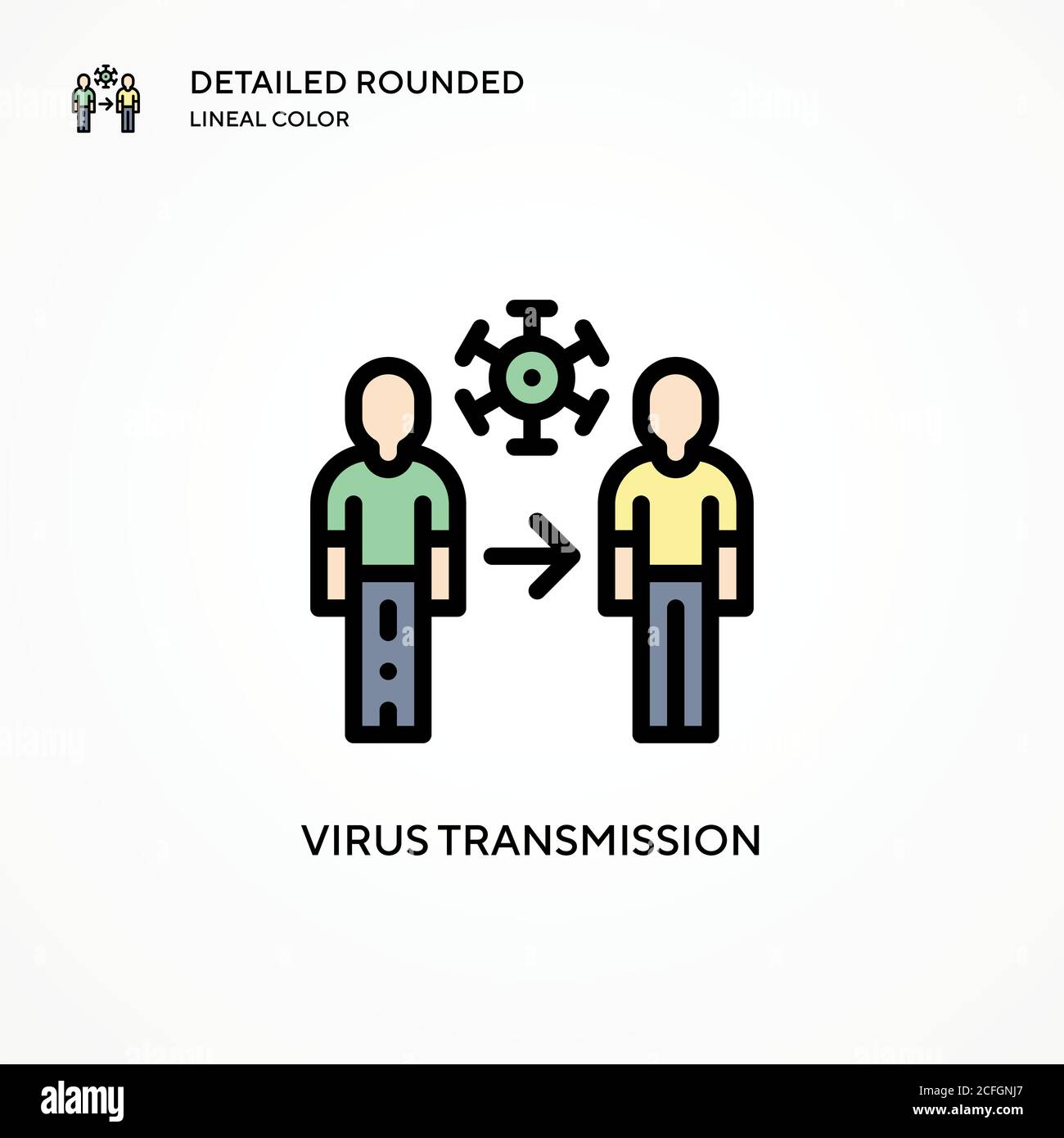 Virus transmission vector icon. Modern vector illustration concepts ...