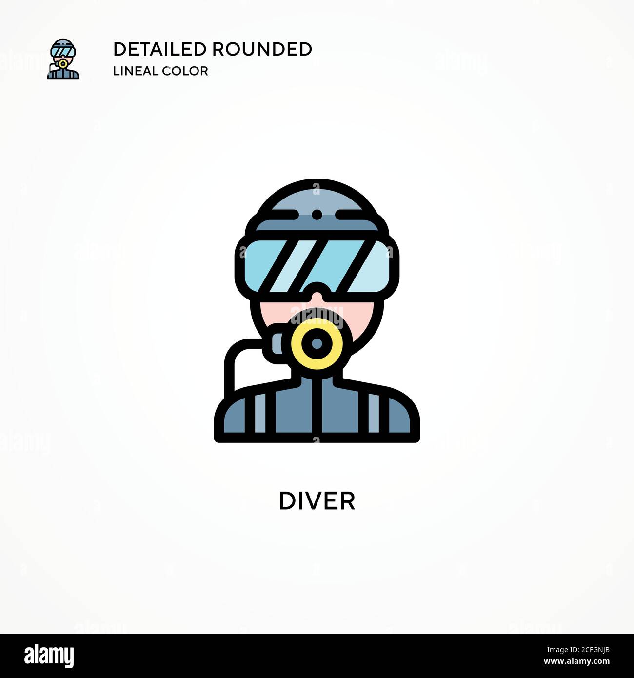 Diver vector icon. Modern vector illustration concepts. Easy to edit ...