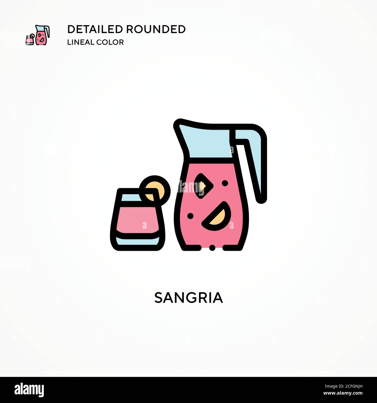 Sangria vector icon. Modern vector illustration concepts. Easy to edit ...