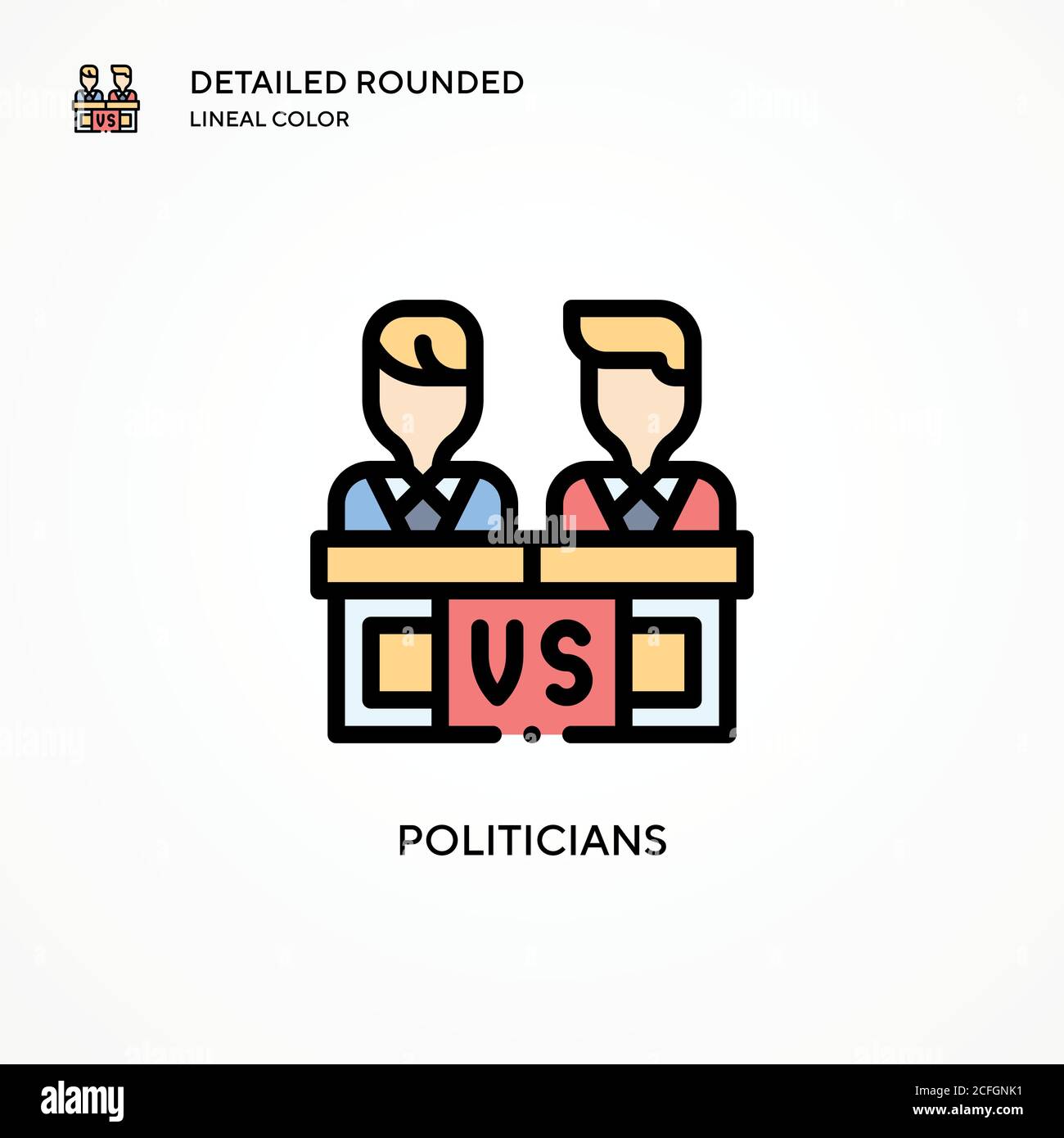 Politicians vector icon. Modern vector illustration concepts. Easy to ...