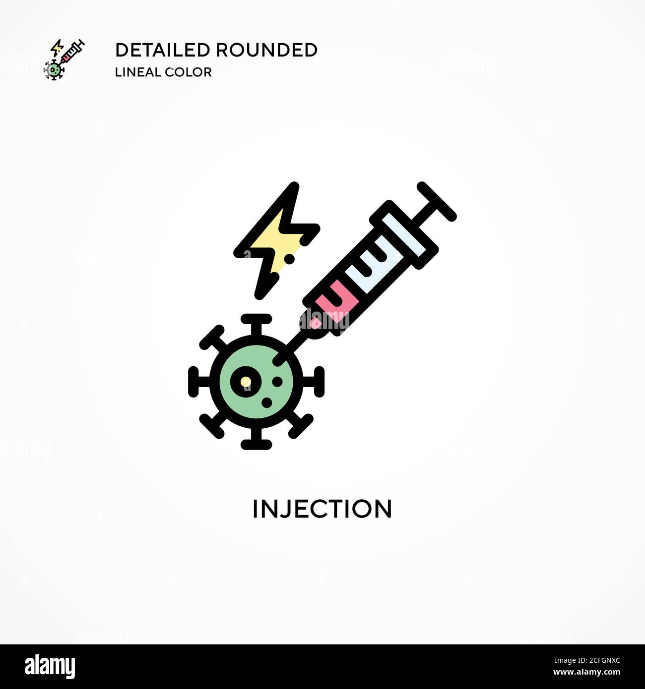 Injection vector icon. Modern vector illustration concepts. Easy to ...