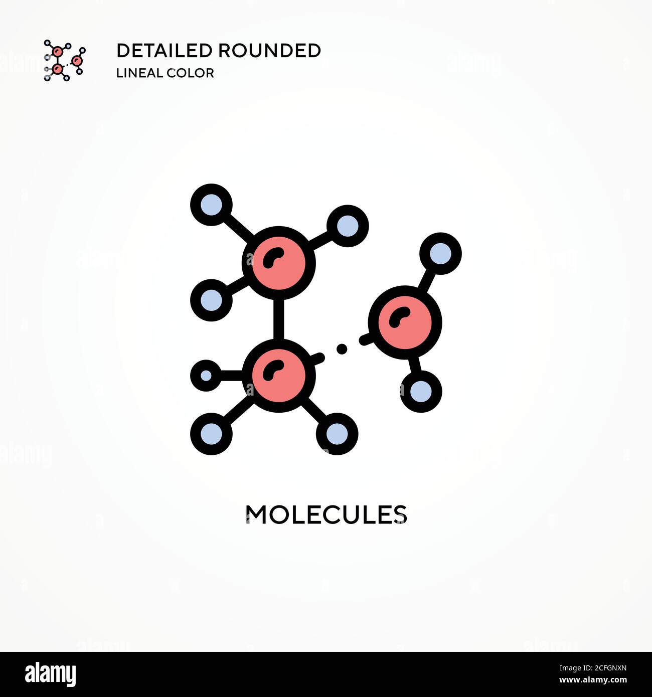 Molecules vector icon. Modern vector illustration concepts. Easy to ...