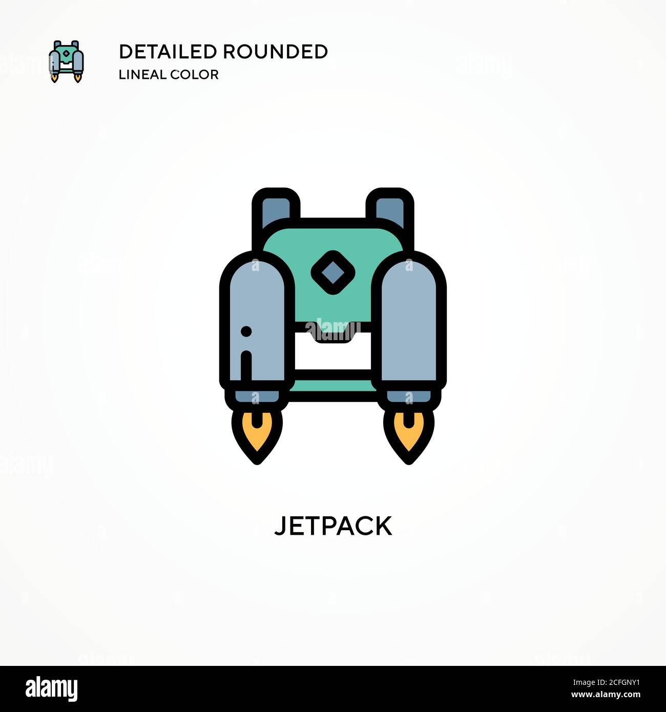 Jetpack vector icon. Modern vector illustration concepts. Easy to edit ...