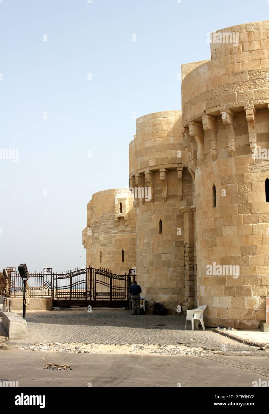 Side view of Fort at Alexandria on former site of Pharos Lighthouse an ...