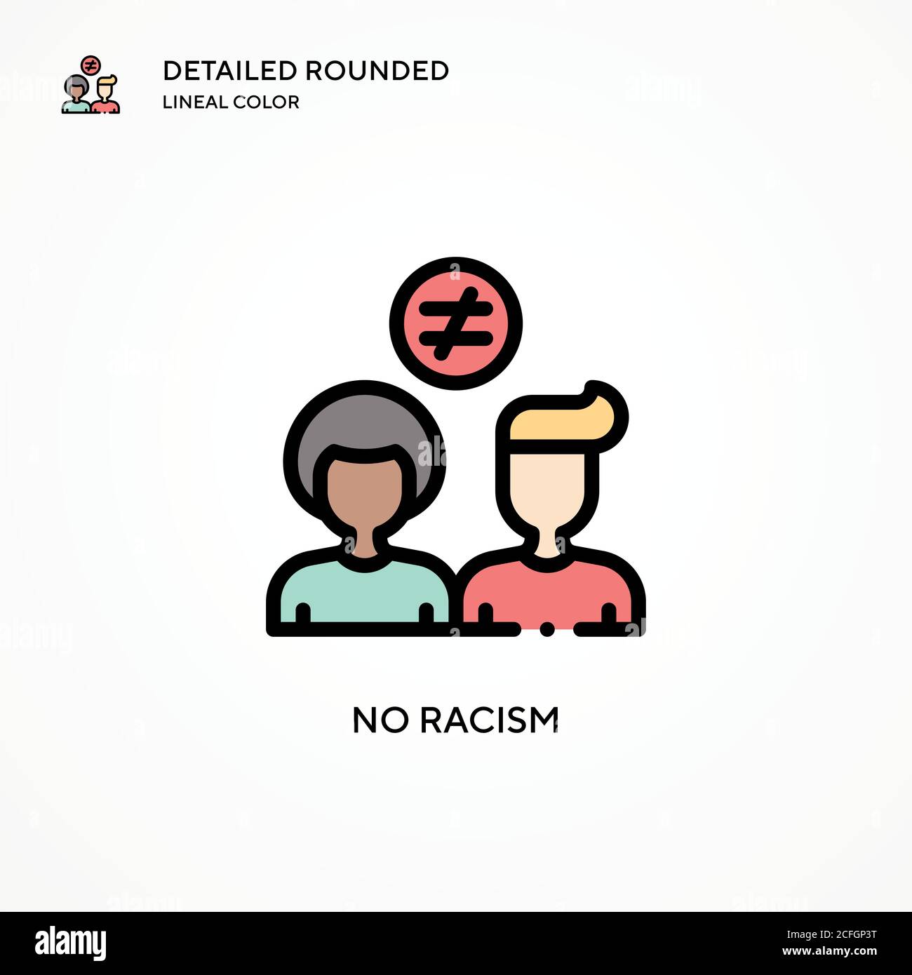 No racism vector icon. Modern vector illustration concepts. Easy to ...